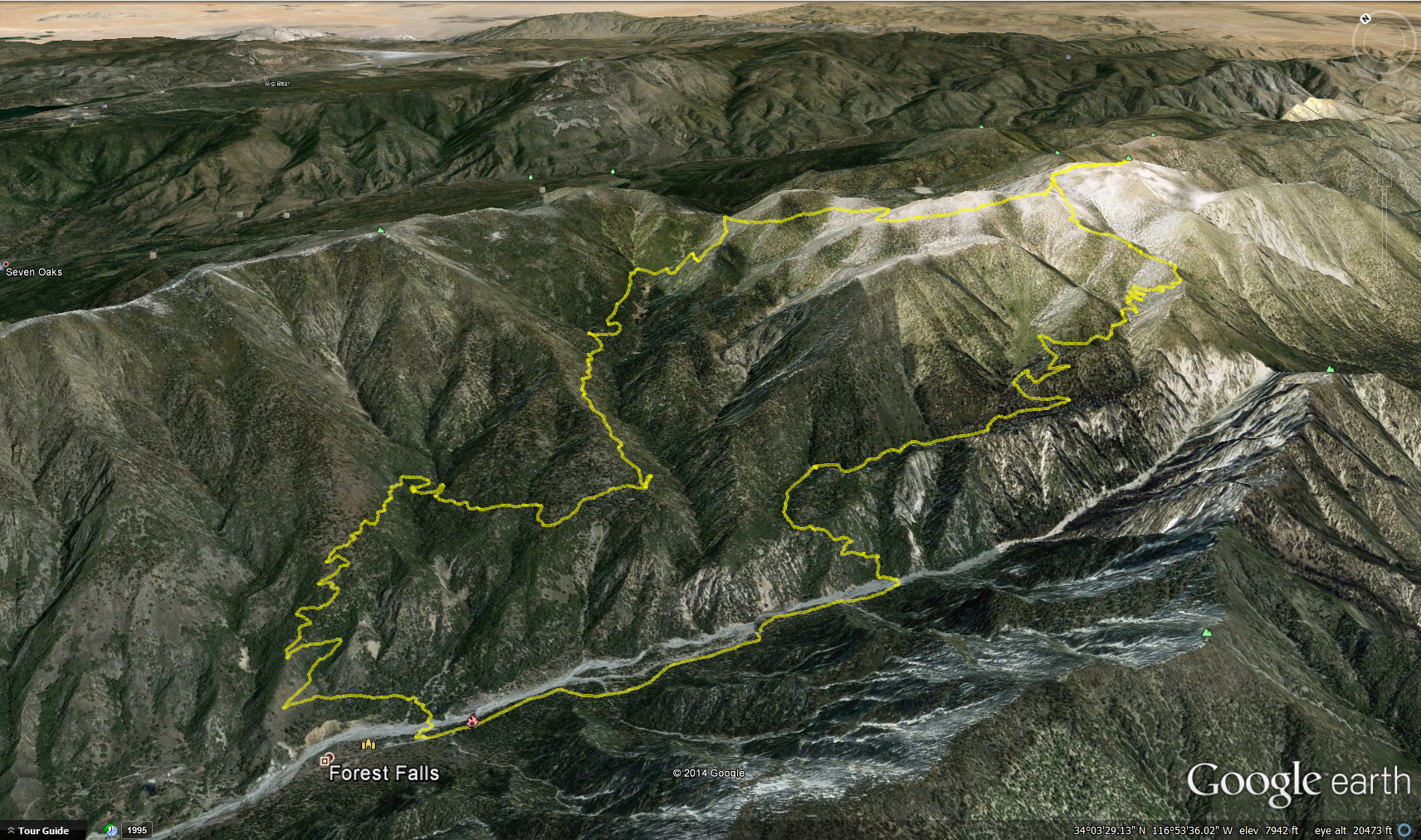 Google-Earth - Trail to Peak